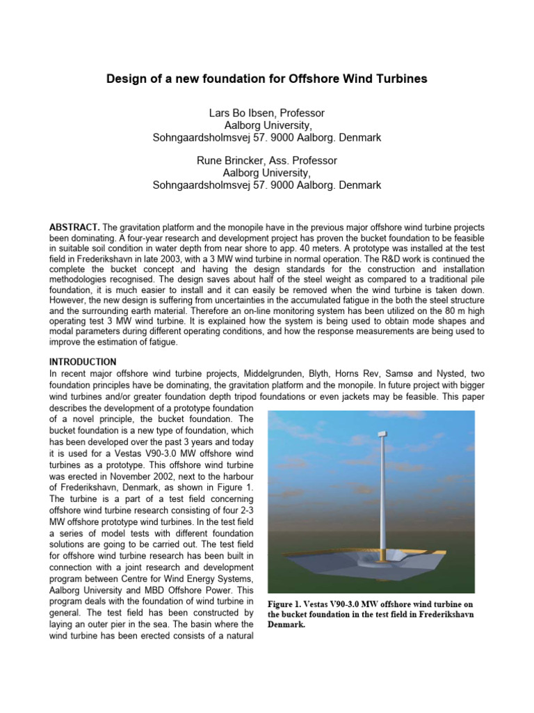 Design of A New Foundation For Offshore | PDF | Deep Foundation ...