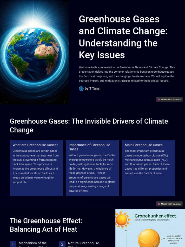 Greenhouse Gases and Climate Change Overview | PDF | Climate Change ...