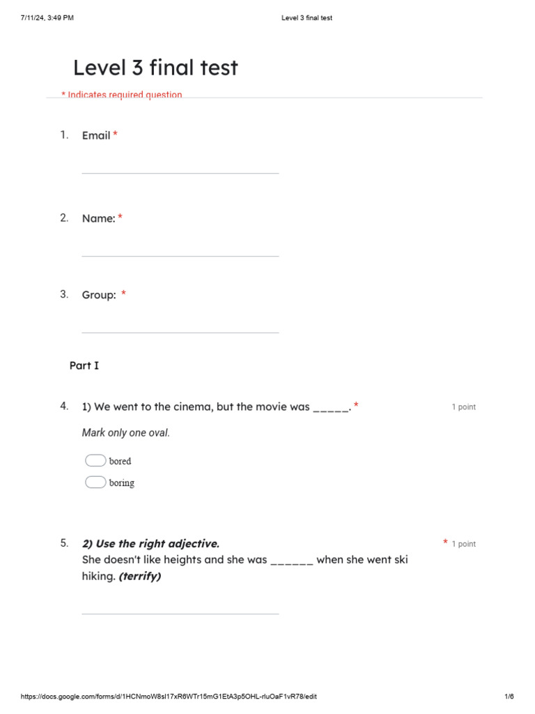 Level 3 - Google Forms | PDF | Empathy | Behavioural Sciences