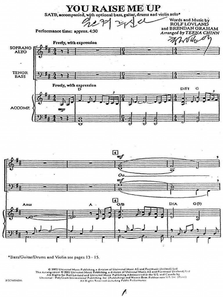 You Raise Me Up | PDF