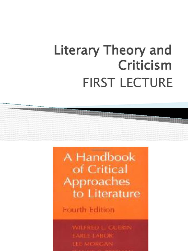 LECTURE 1 | PDF | Literary Criticism | Theory LECTURE 1 | PDF | Literary Criticism | Theory
