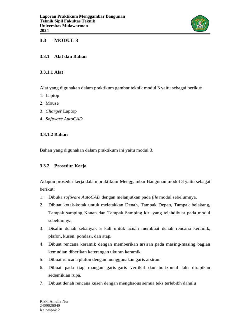 Laprak Modul 3 GAMBAR BANGUNAN | PDF | Komputer