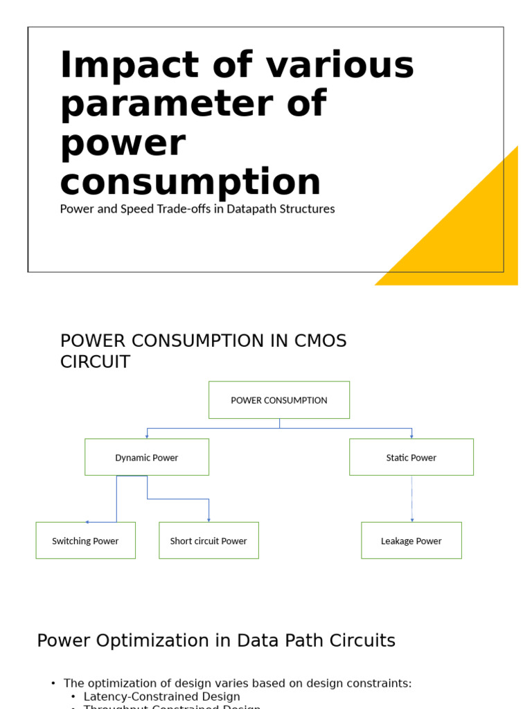Power Consumption Optimization Techniques | PDF | Cmos | Logic Gate