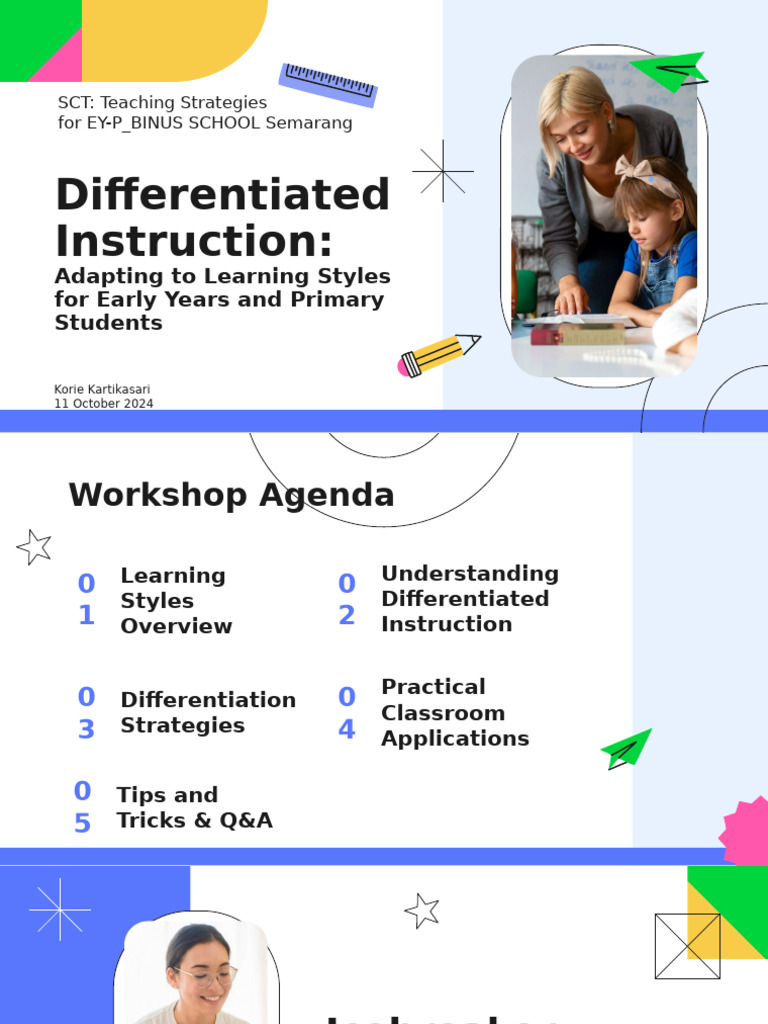 Differentiated Instruction, Adapting To Learning Styles For Early Years and Primary Students ...