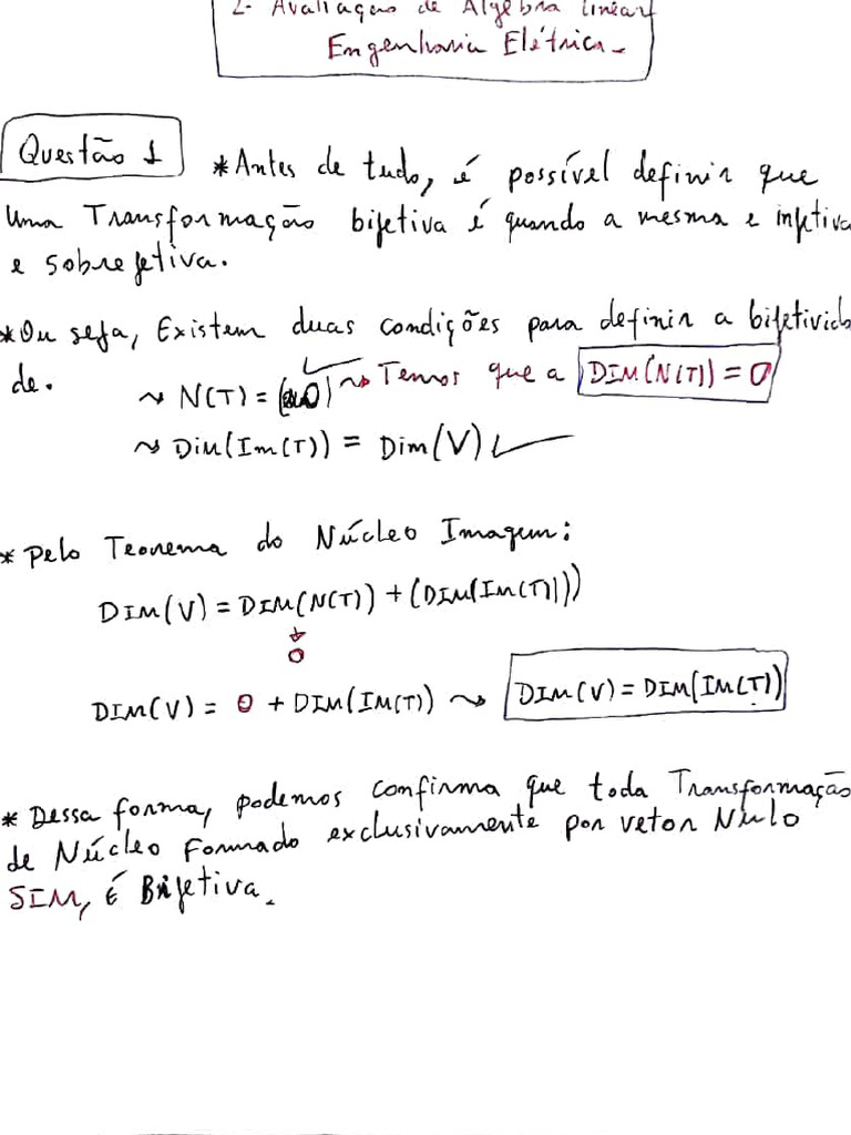 Prova 2 Algebra Linear | PDF