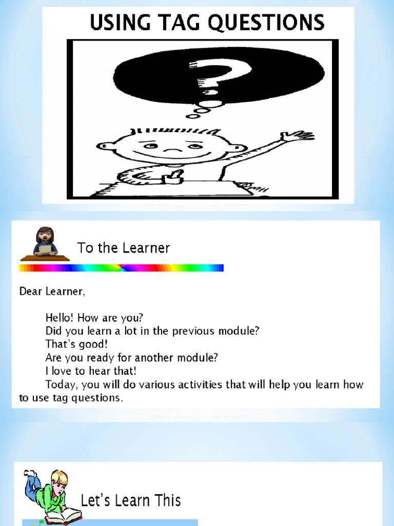 English 6 DLP 21 Using Tag Questions | PDF