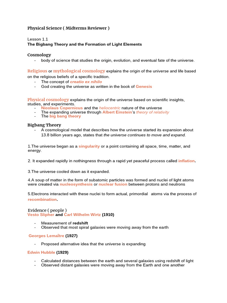 phisay-reviewer. 2 | PDF | Stars | Nuclear Fusion