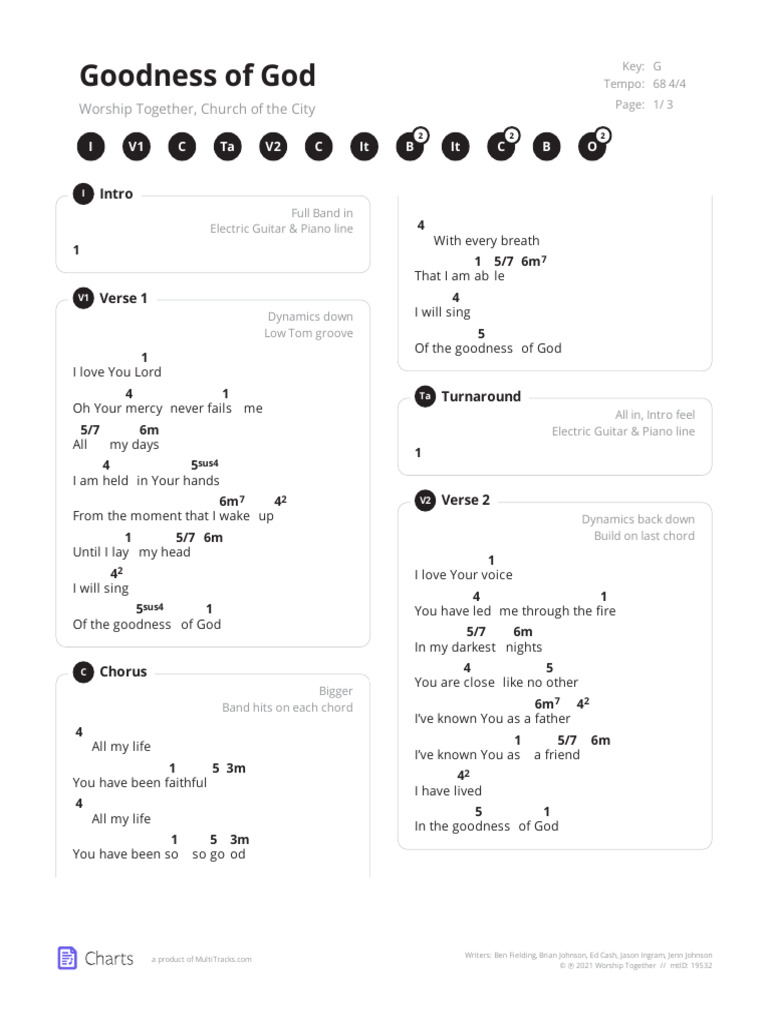 Goodness+of+God Worship+Together +Church+of+the+City .Numbers | PDF ...