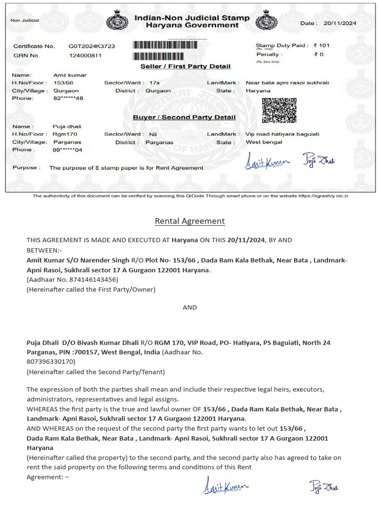 Rent Agreement | PDF | Leasehold Estate | Lease