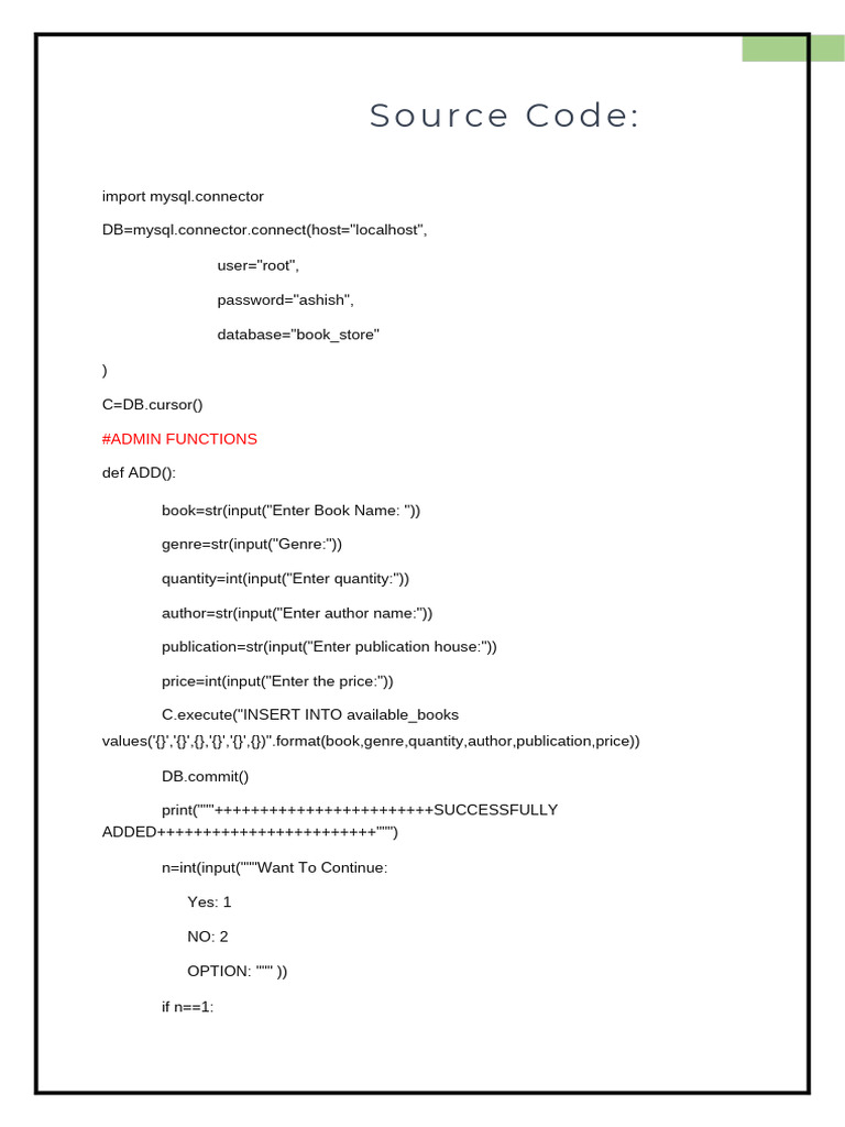 Cs Project With Edit | PDF | Computing | Computer Programming Cs Project With Edit | PDF | Computing | Computer Programming