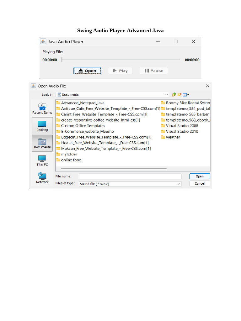 Advanced Java Swing Audio Player | PDF