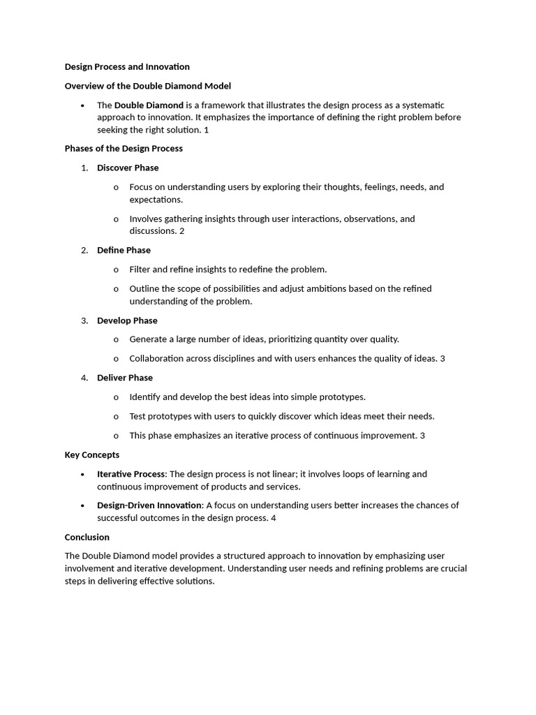 Double Diamond Design Process Overview | PDF