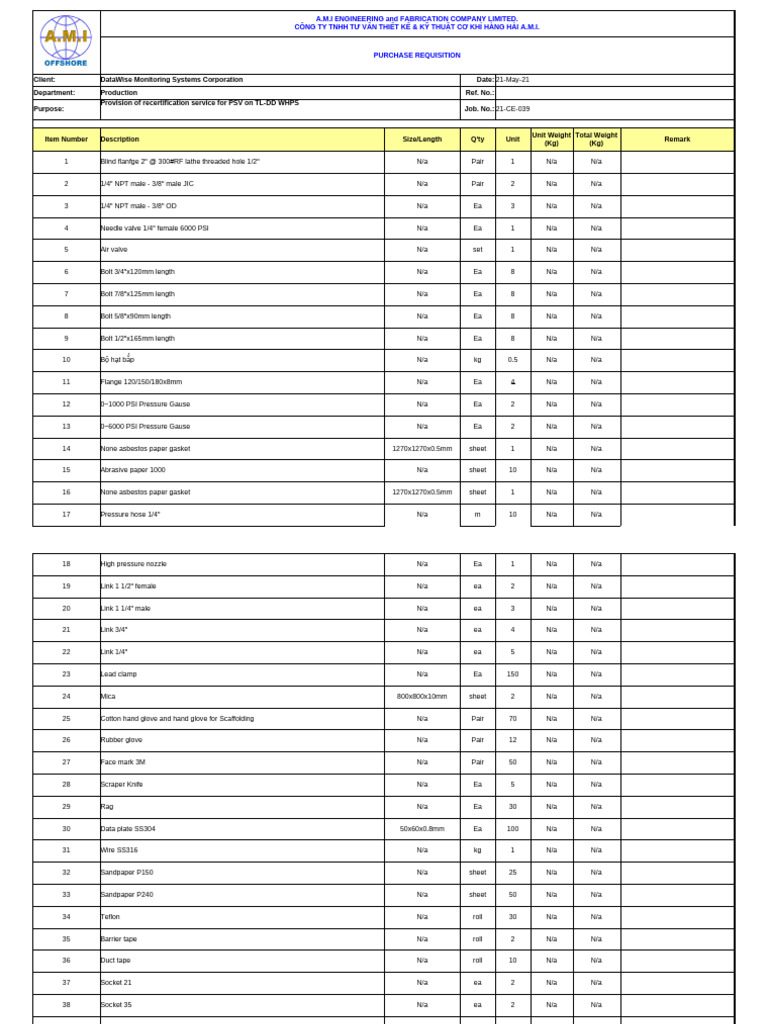 PR Form_R.1 | PDF | Plumbing