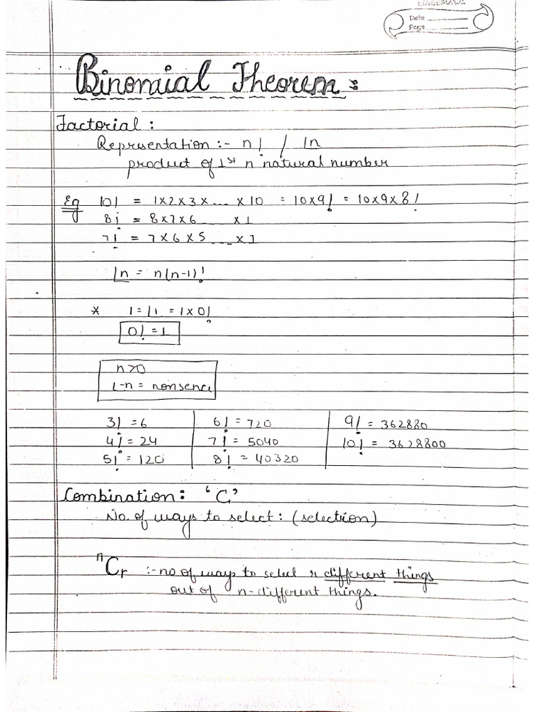 Binomial Theorem | PDF