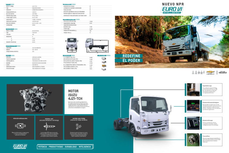 Ficha Tecnica NPR EVI V7 2 | PDF | Inyección de combustible | Eje