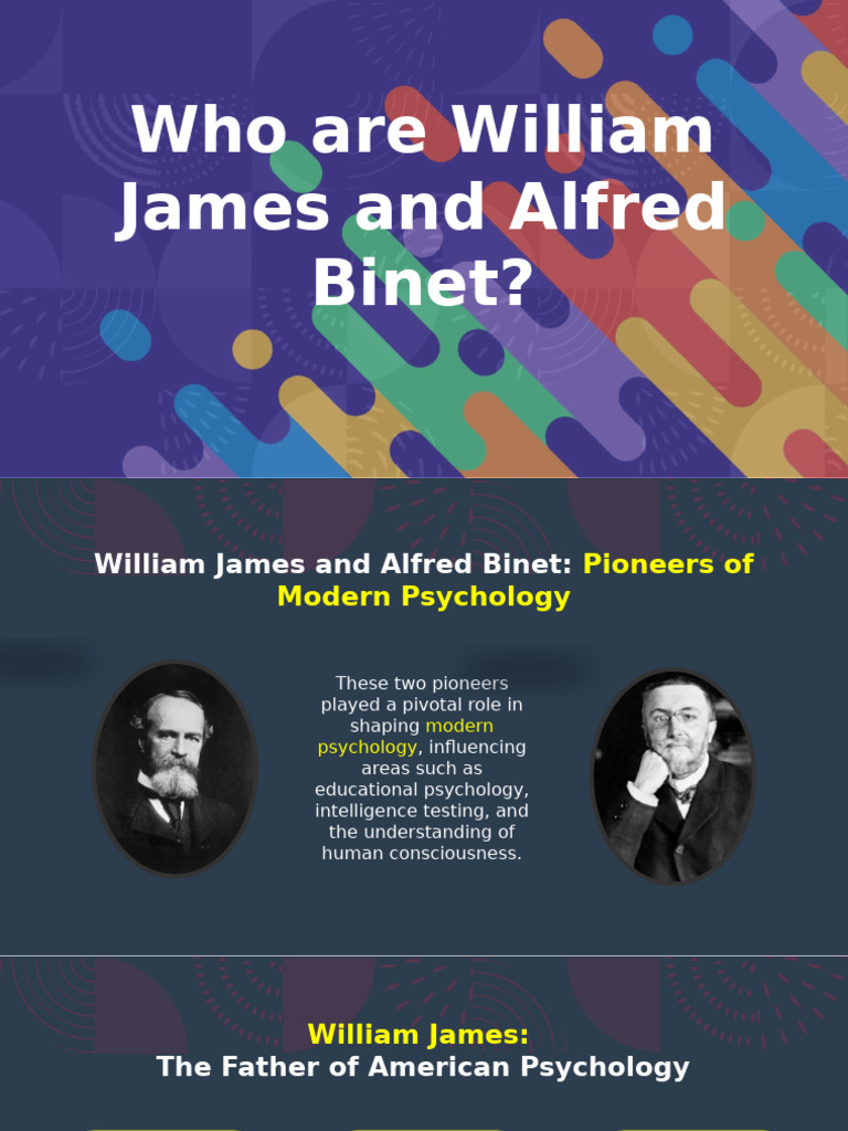 William James and Alfred Binet | PDF | Psychology | Intelligence Quotient
