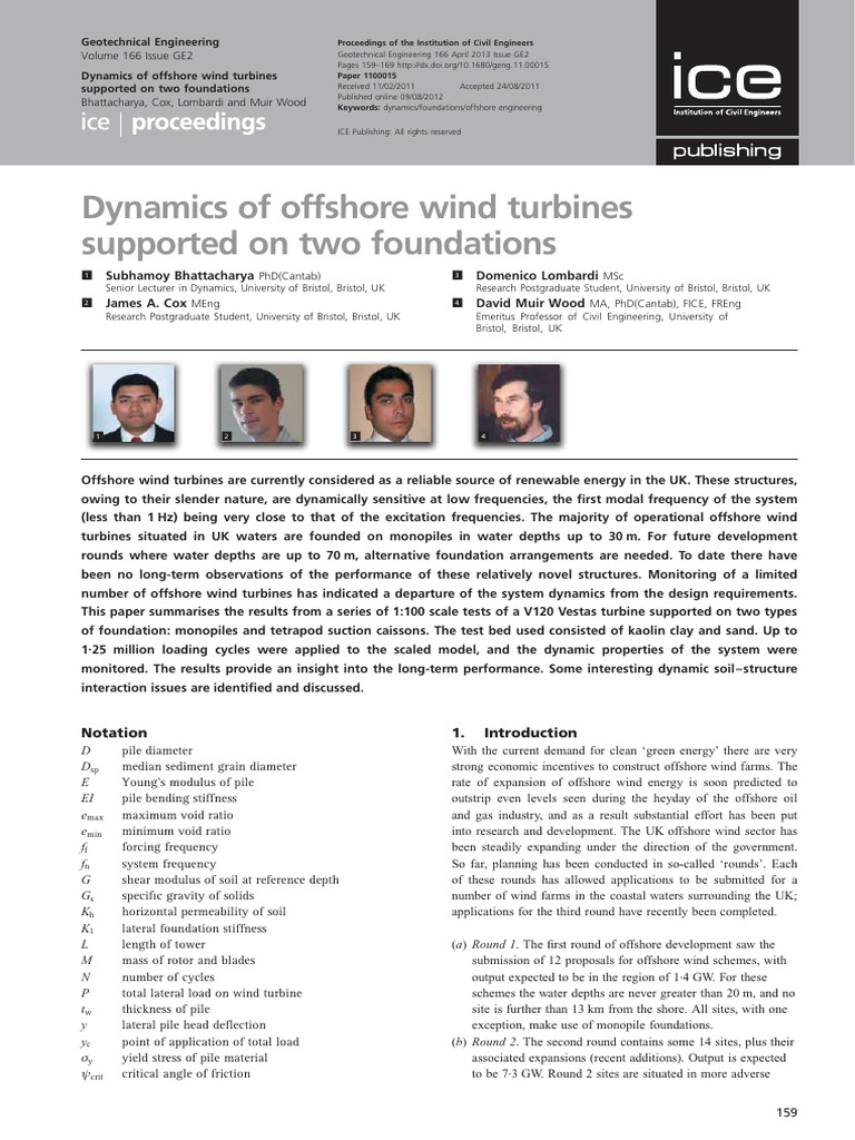 Dynamics of Offshore Wind Turbines | PDF | Deep Foundation | Offshore Wind Power