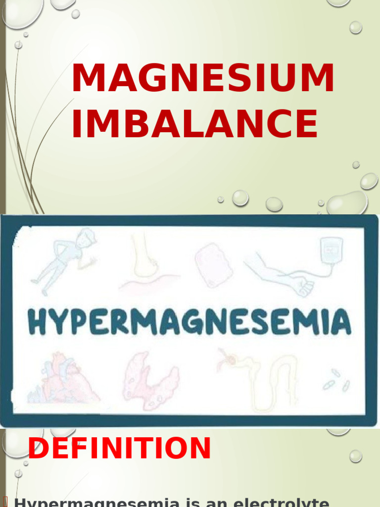 Understanding Magnesium Imbalance: Causes & Symptoms | PDF