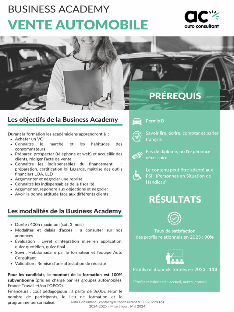 Fiche Pédagogique - Business Academy - Vente Automobile | PDF