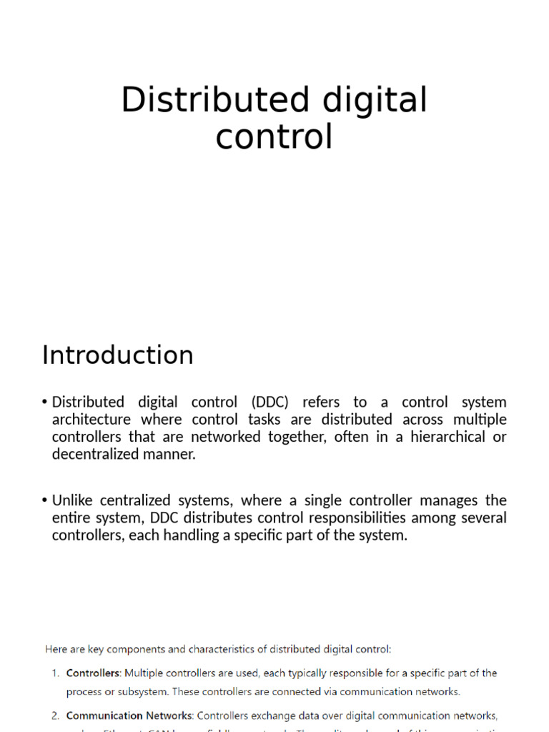 UNIT 3distributed Digital Control | PDF