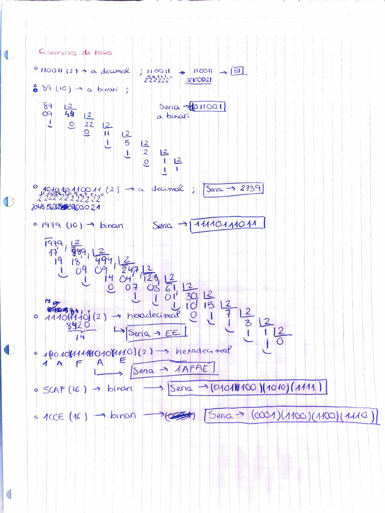 Conversions Tasca 1 | PDF