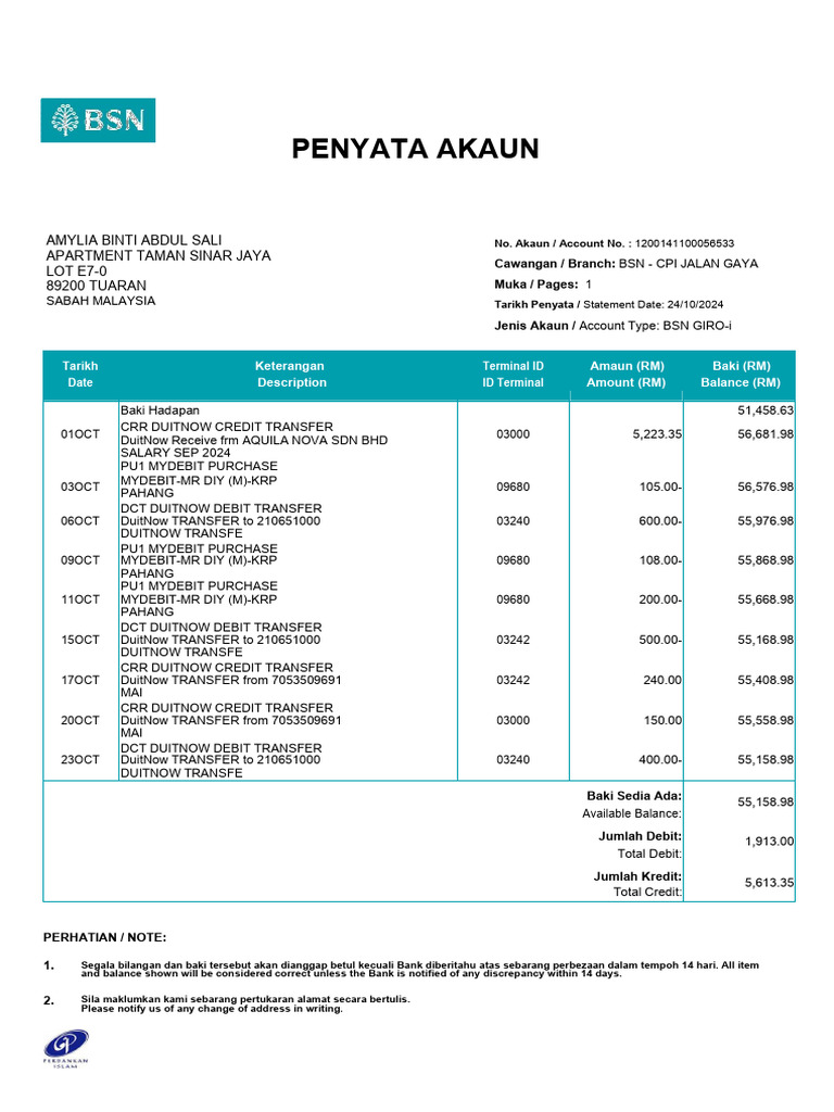 BSN 1200141100056533 Indwdhi 2024 1024 | PDF | Financial Services