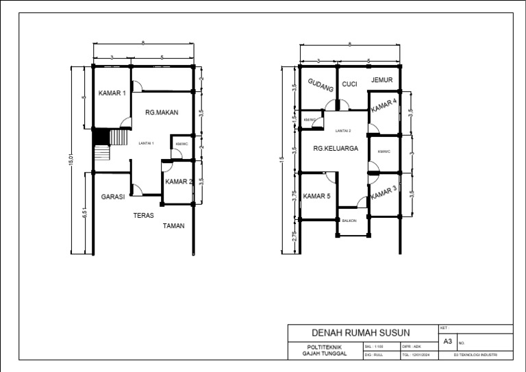 28.syahrul Akmal - Denah Rumah SusuN | PDF