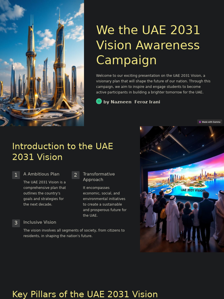 We The UAE 2031 Vision Awareness Campaign | PDF | Sustainability | Natural Environment