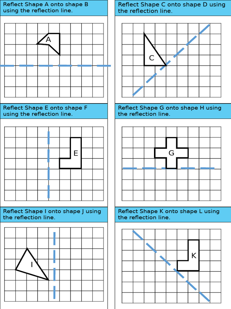Transformations Reflections Worksheetv2 | PDF | Geometry | Mathematical ...