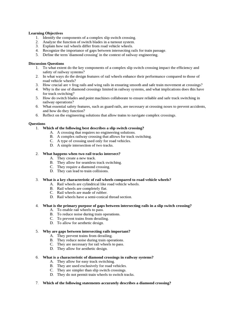 A Slip Switch Railway Crossing_ How Train change tracks | PDF | Rail ...