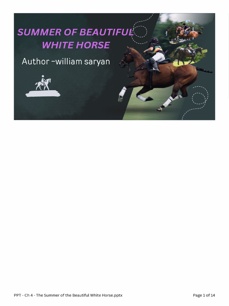 CH 4 - The Summer of The Beautiful White Horse - PPTX - 20241120 ...