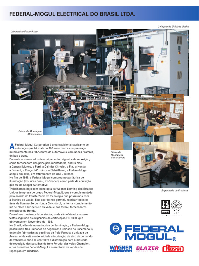 Catálogo de Iluminação Federal-Mogul | PDF | Honda | Farol