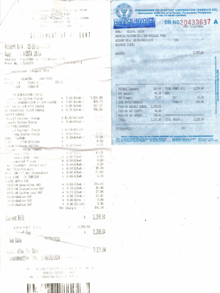 Billing Statement for PLDT Subscribers | PDF | Value Added Tax | Debit Card