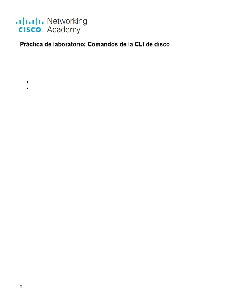 11.4.3.2 Lab - Disk CLI Commands | PDF | Archivo de computadora | Tecnología de sistema operativo