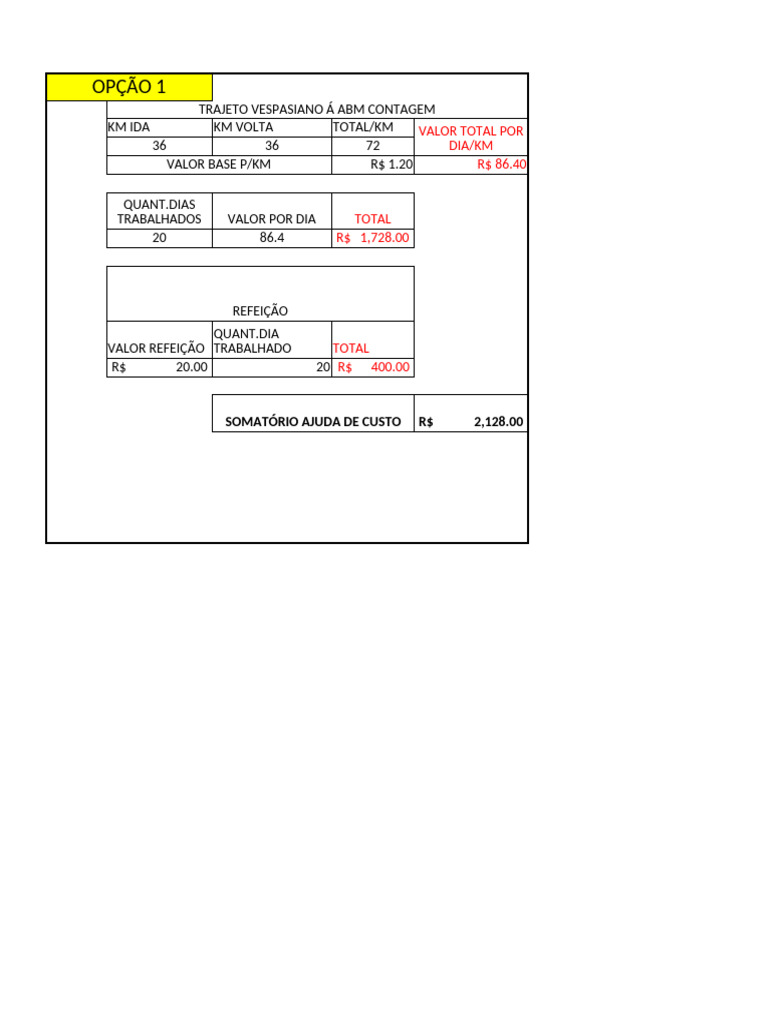 Levantamento de Trajeto Trabalho | PDF