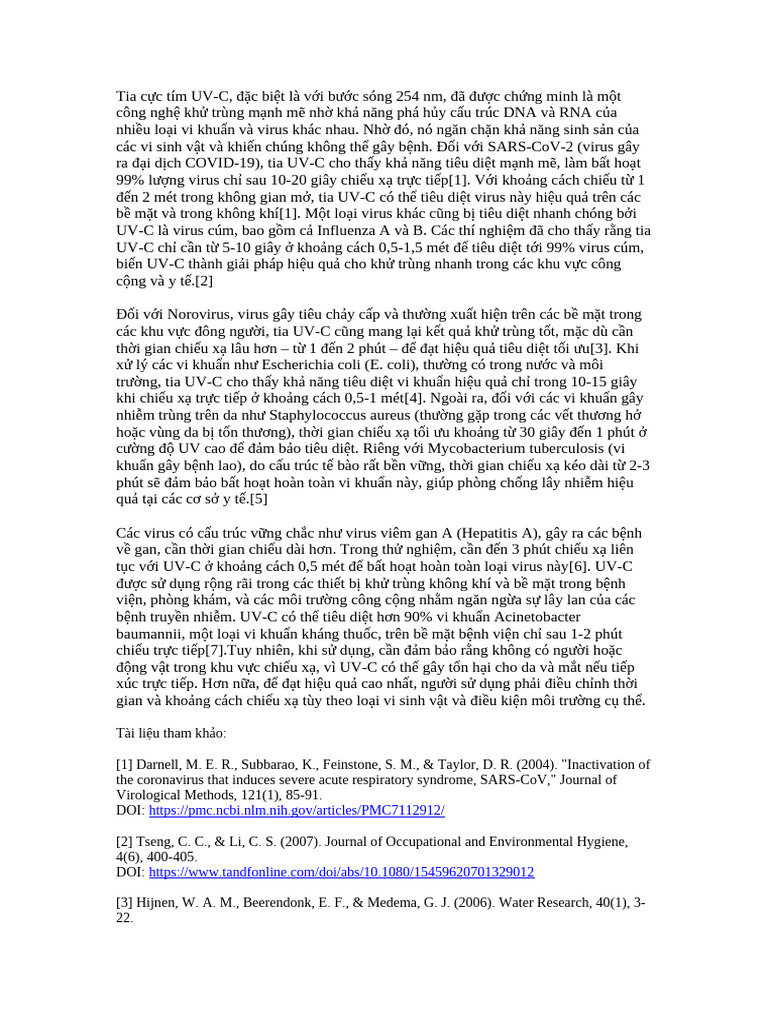 Tia UV Và NG D NG Trong KH Trùng | PDF