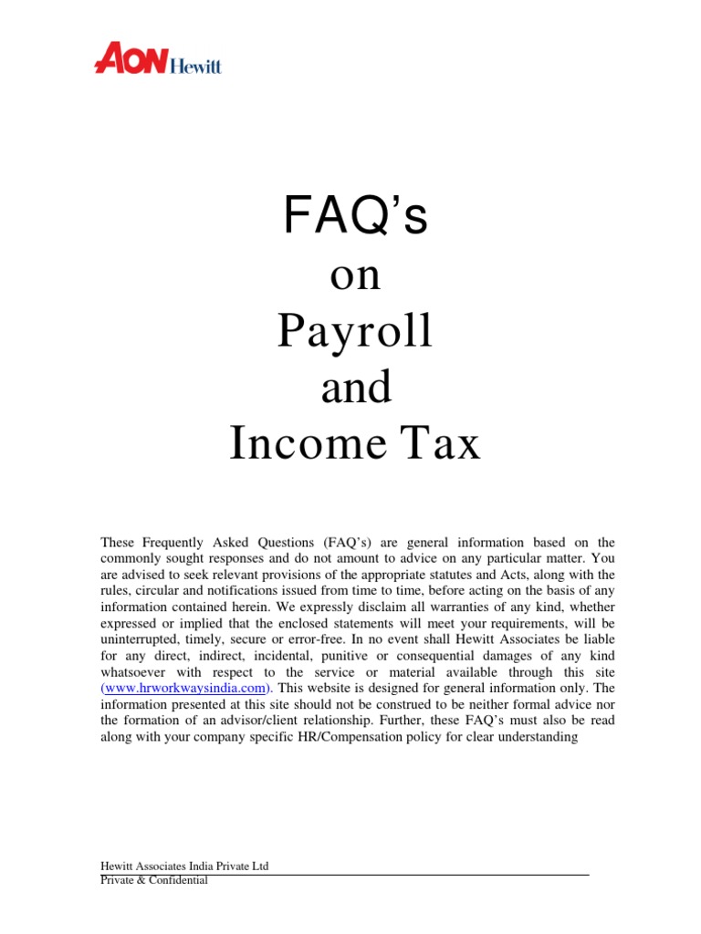 Payroll Faq | PDF | Employee Benefits | Tax Deduction