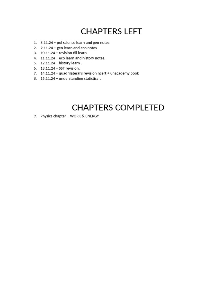 Chapters Left (AutoRecovered) | PDF