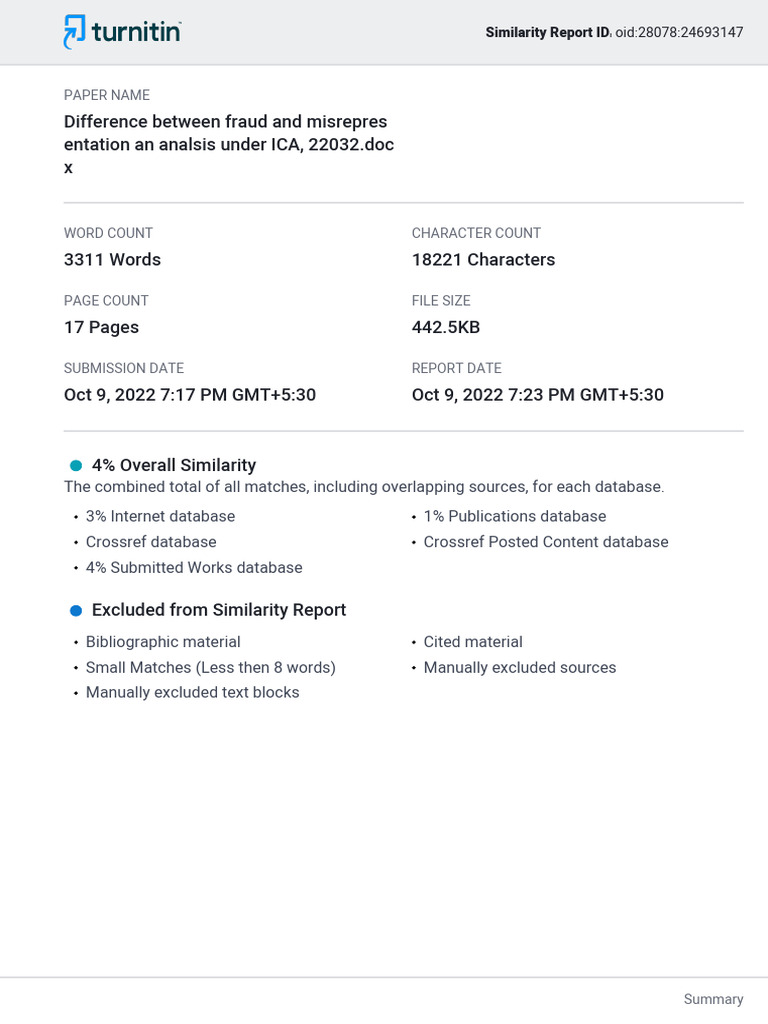 Difference Between Fraud and Misrepresentation An Analsis Under ICA ...