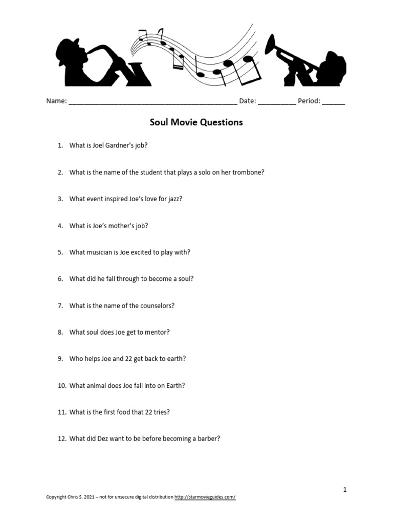 Soul Movie Questions and Answers | PDF