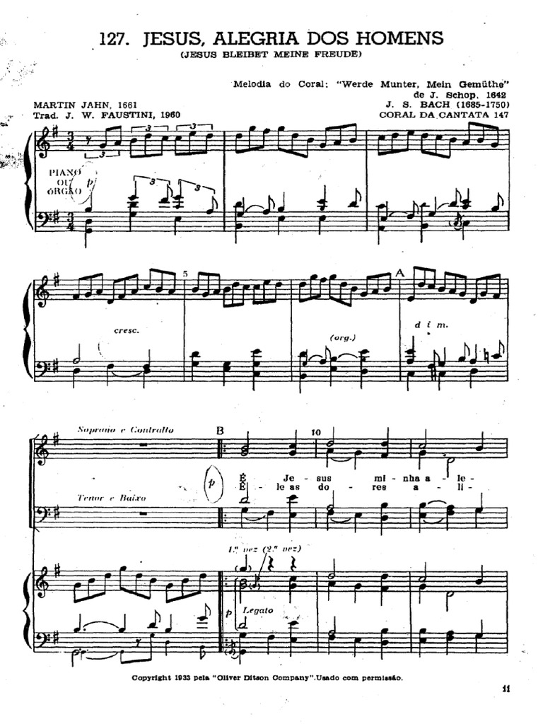 Jesus Alegria Dos Homens | PDF