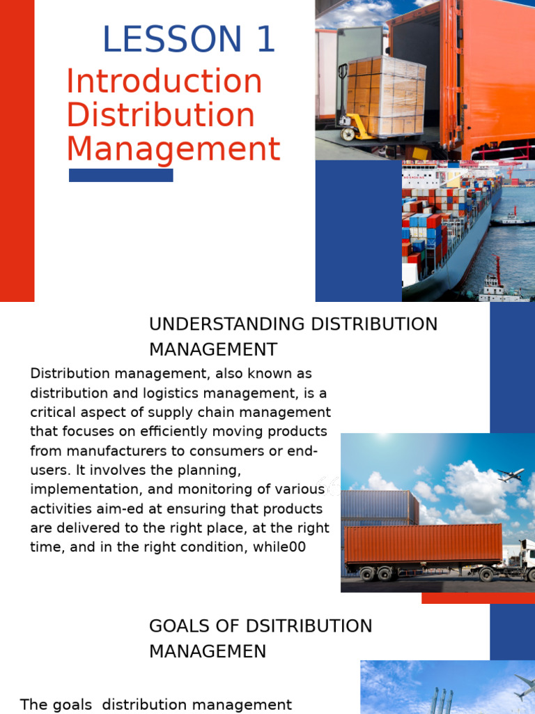 Lesson 1 Distribution MGT | PDF | Marketing | Supply Chain