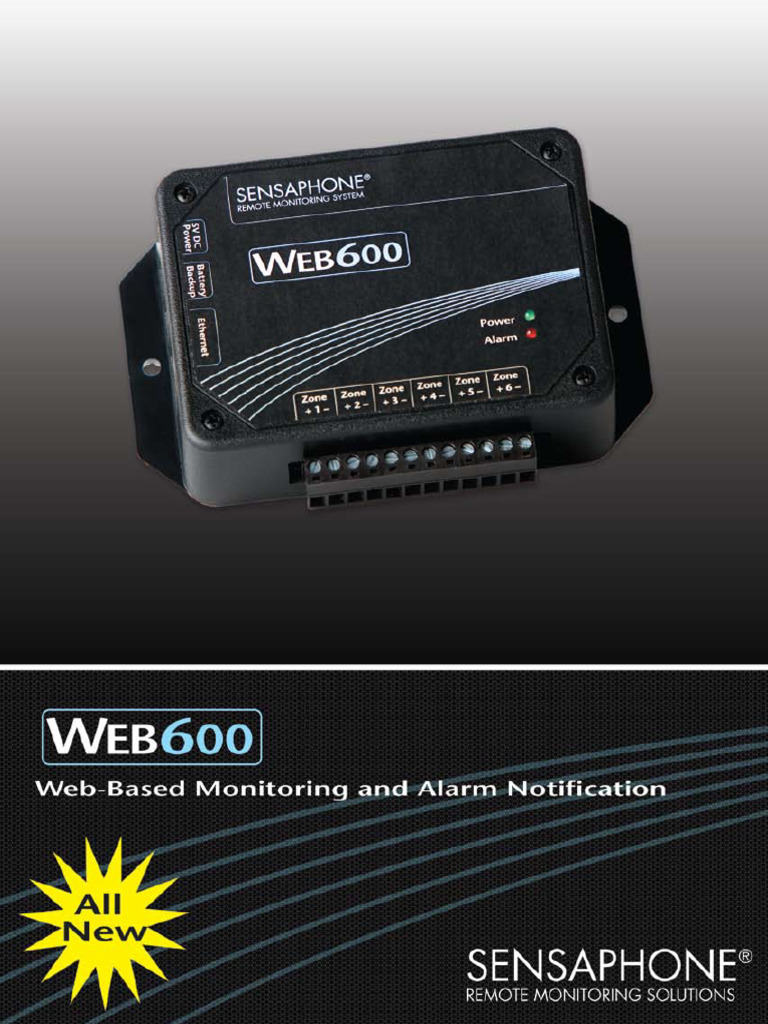 Web 600 Brochure | PDF | Sensor | Backup
