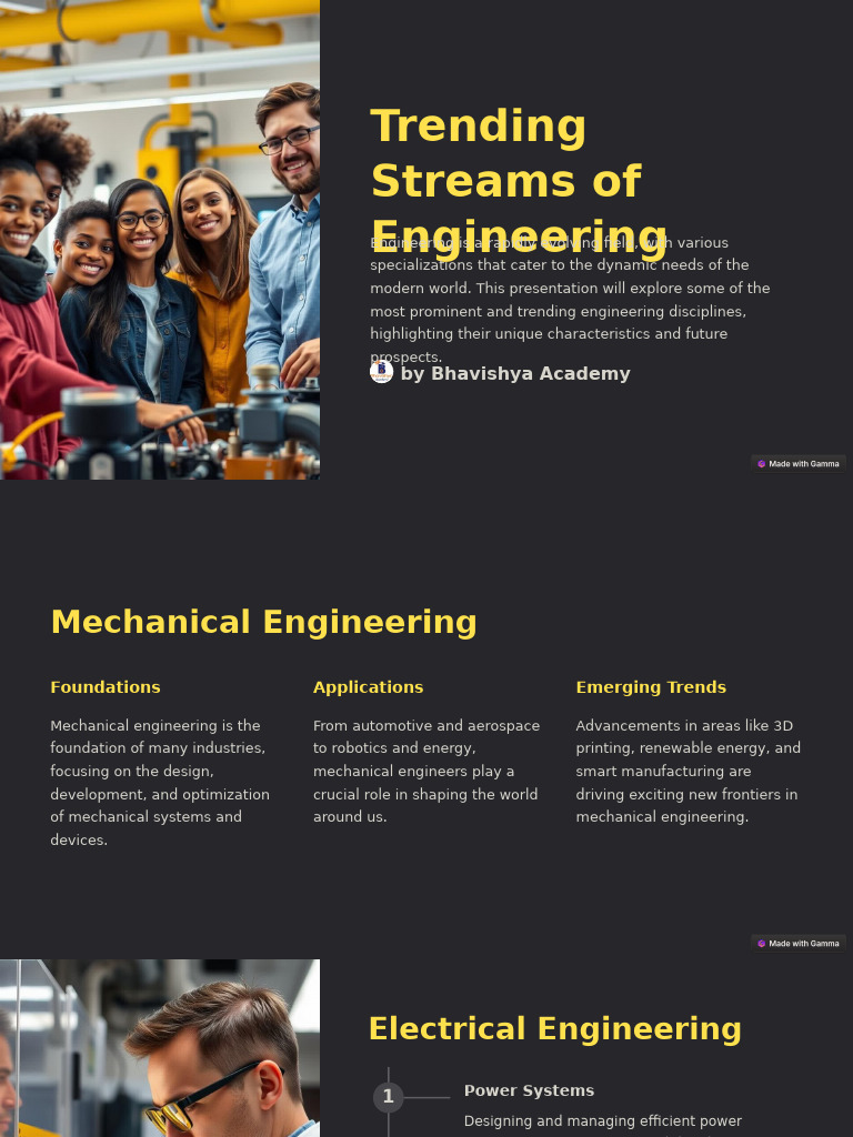 Trending Streams of Engineering | PDF | Engineering | Mechanical ...