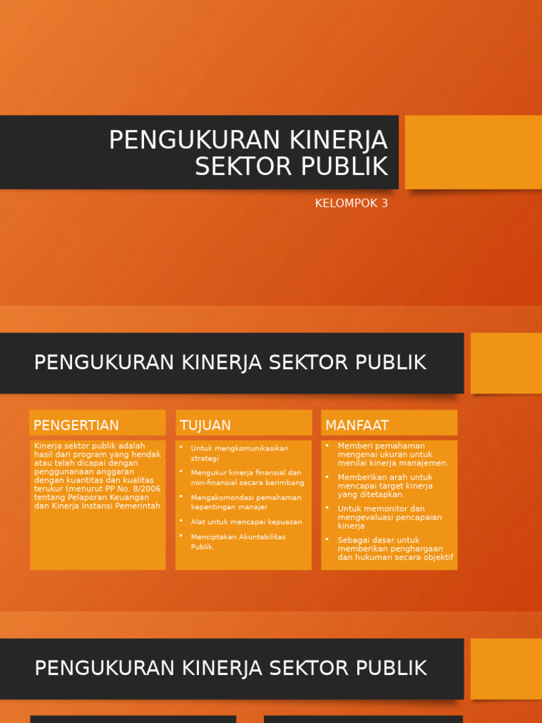 Pengukuran Indikator Kinerja Sektor Publik | PDF