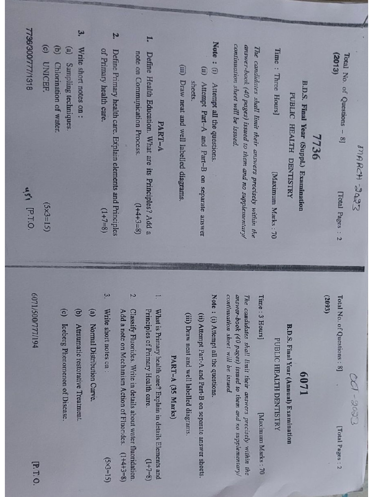 Previous Year Question Papers | PDF