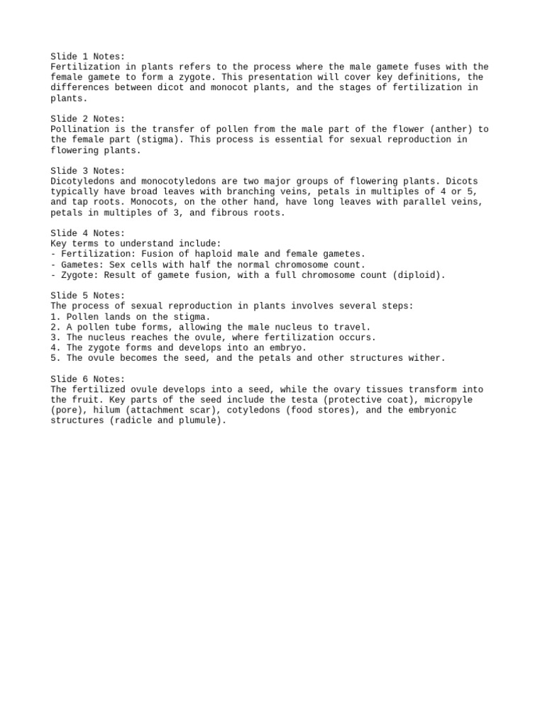 Plant Fertilization and Reproduction Guide | PDF | Home & Garden