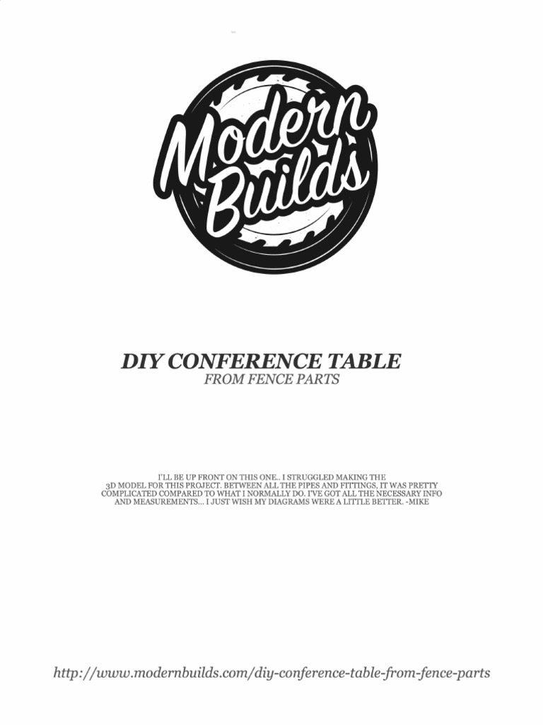 Conference Table Plans Modern Builds | PDF