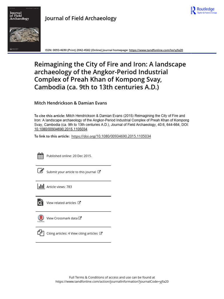 Hendrickson and Evans JAF Reimagining The City of Fire and Iron A ...