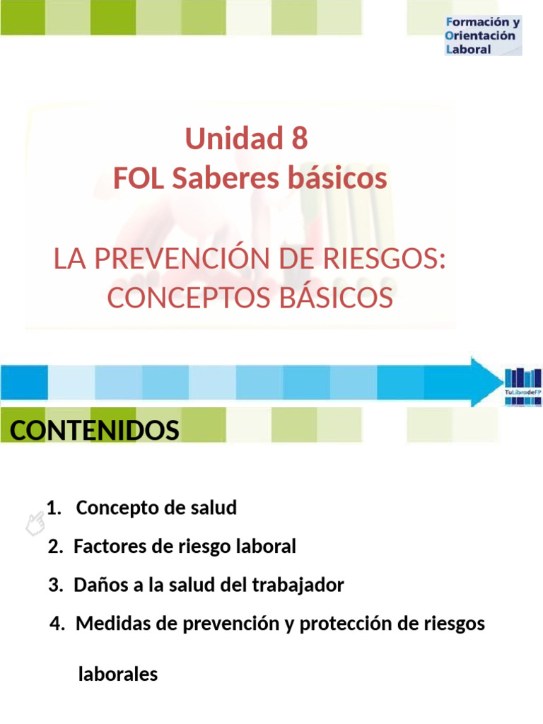 Ud-8 Folsab23 La Prevencion de Riesgos Conceptos Basicos 2 | PDF | Seguridad y salud ocupacional ...